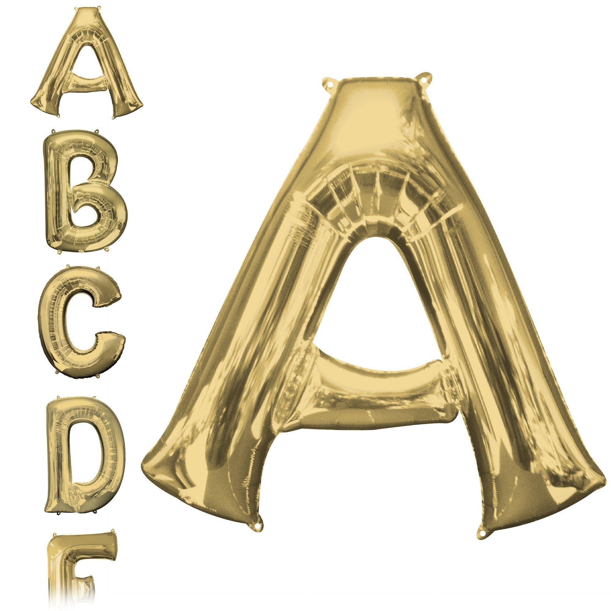 34in White Gold Letter Balloon A Party City